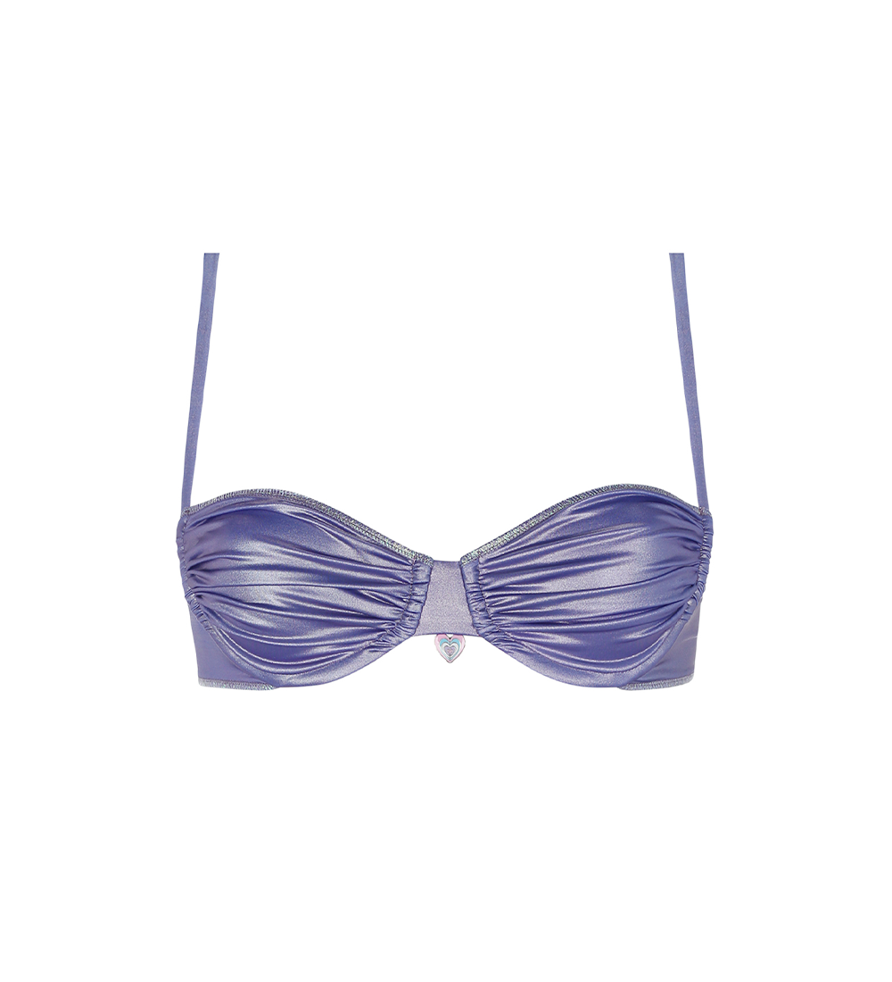 Arabella Metallic Purple Bikini Top – Breezyswimwear