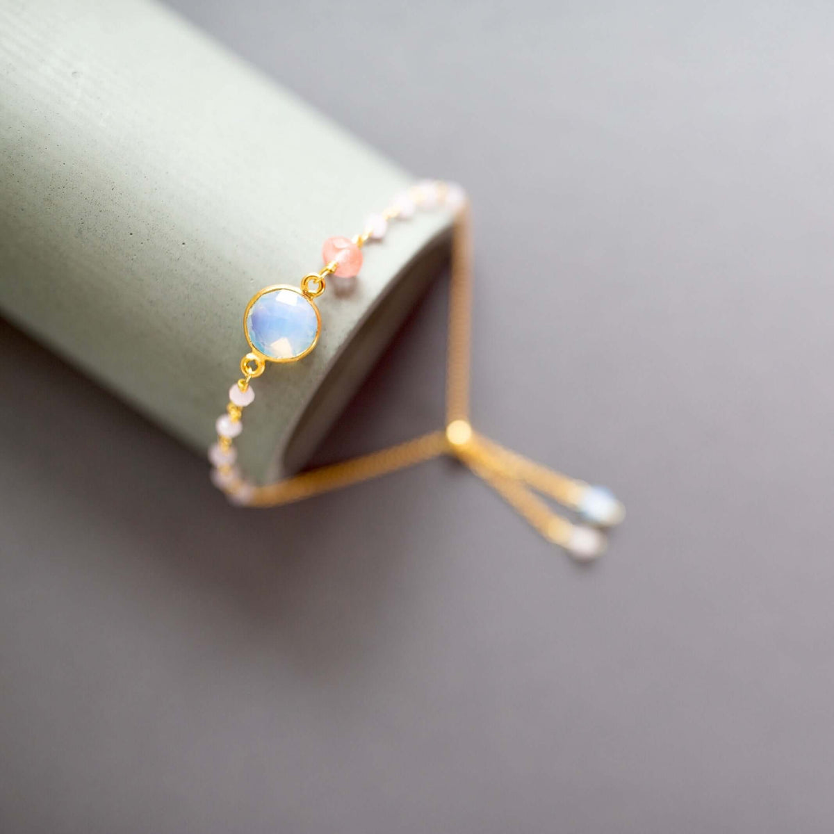 Opal Quartz Adjustable Gemstone Bracelet – Breezyswimwear